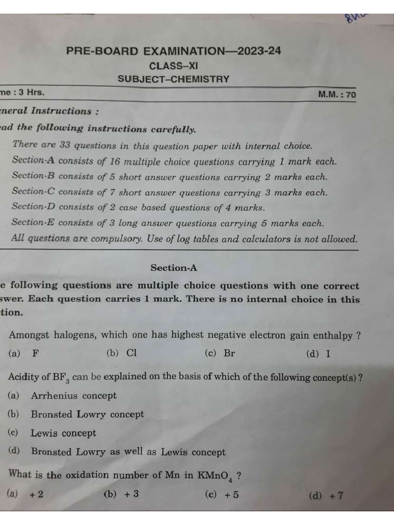 Physics Sample Paper Set B | PDF