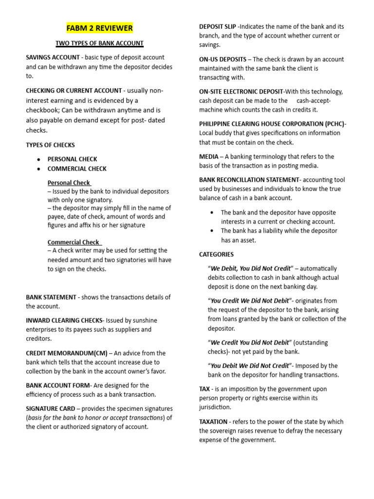 Fabm 2 Reviewer | PDF | Cost Of Living | Taxes