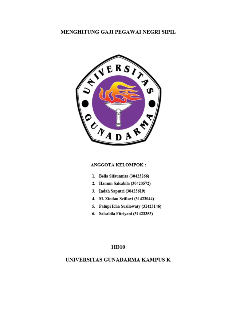 1id10 - Kelompok 3 - Menghitung Gaji Pegawai Negeri Sipil | PDF