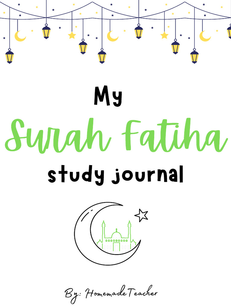 Surah Fatiha Study Journal for Kids | PDF | Quran | Islam