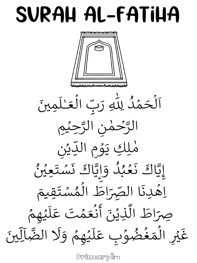 Surah Fatiha For Kids | Download Free PDF | Quran | Islam
