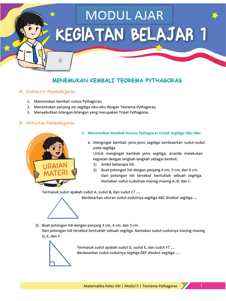 Modul Ajar Pythagoras Semester 2 | PDF