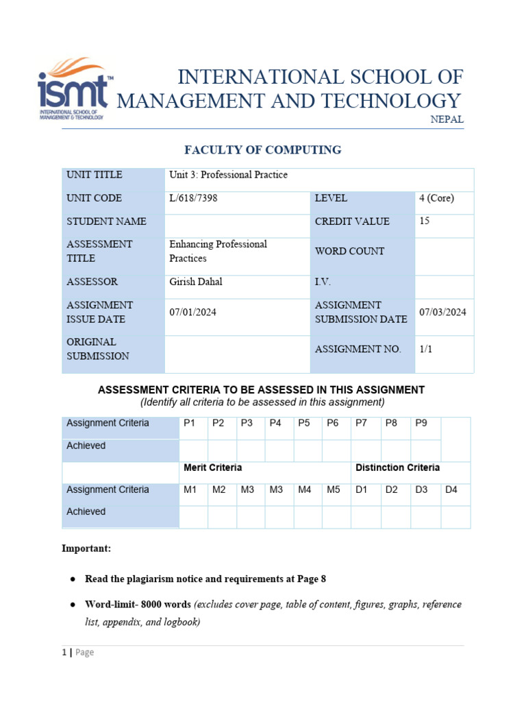 L4 - PP Assignment 2023 | PDF | Critical Thinking | Plagiarism