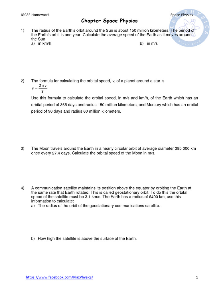 Homework Chap 24 Space Physics 1 | PDF | Social Science | Teaching ...
