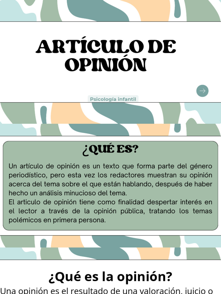 Presentación Artículo de Opinión | PDF