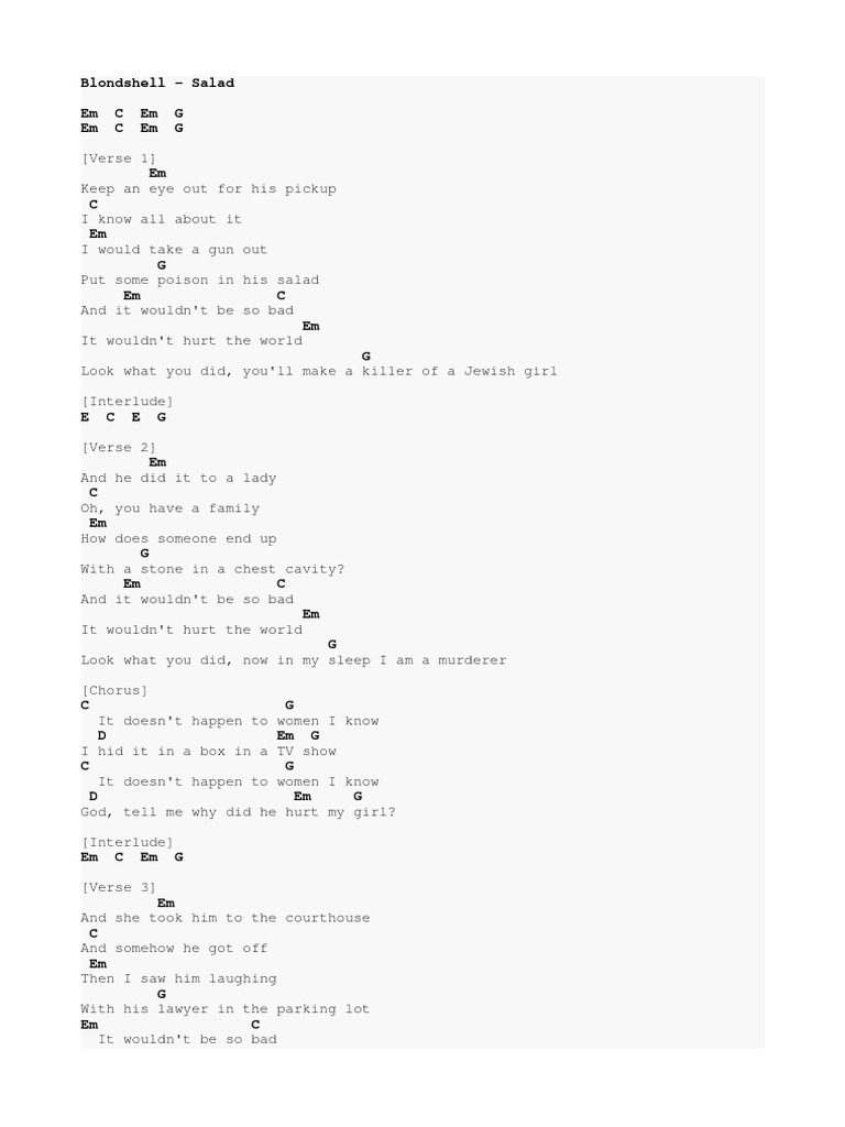 Blondshell - Salad | PDF