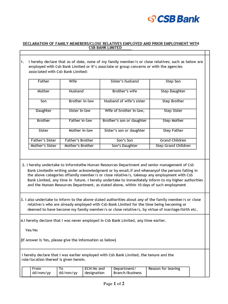 Relative Declaration Form | PDF | Social Institutions | Justice
