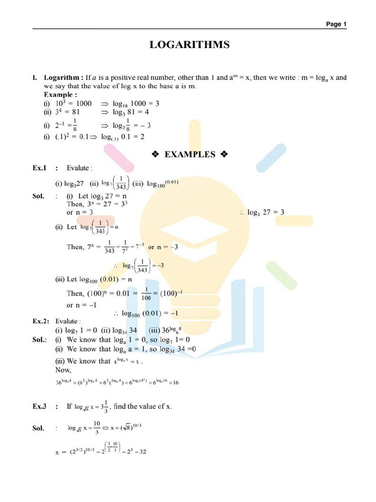 CH04 Logarithm | PDF