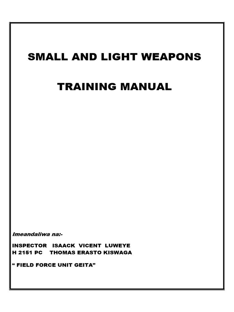 Weapon Traning Manual | PDF