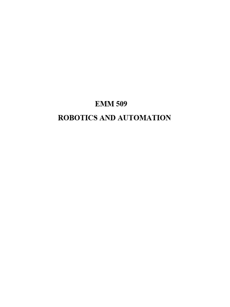 Robotics Chapter 1 | PDF | Robot | Robotics Robotics Chapter 1 | PDF | Robot | Robotics