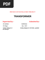 Transformer Class 12 Cbse Investigatory Project | PDF | Transformer ...
