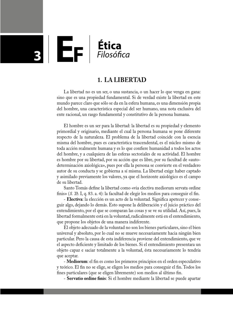 Ética Filosófica 3. LA LIBERTAD | PDF | Libertad | Moralidad