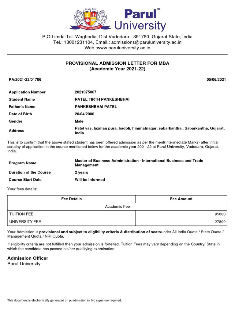 2020-21 - 172 - Tirth Patel | PDF