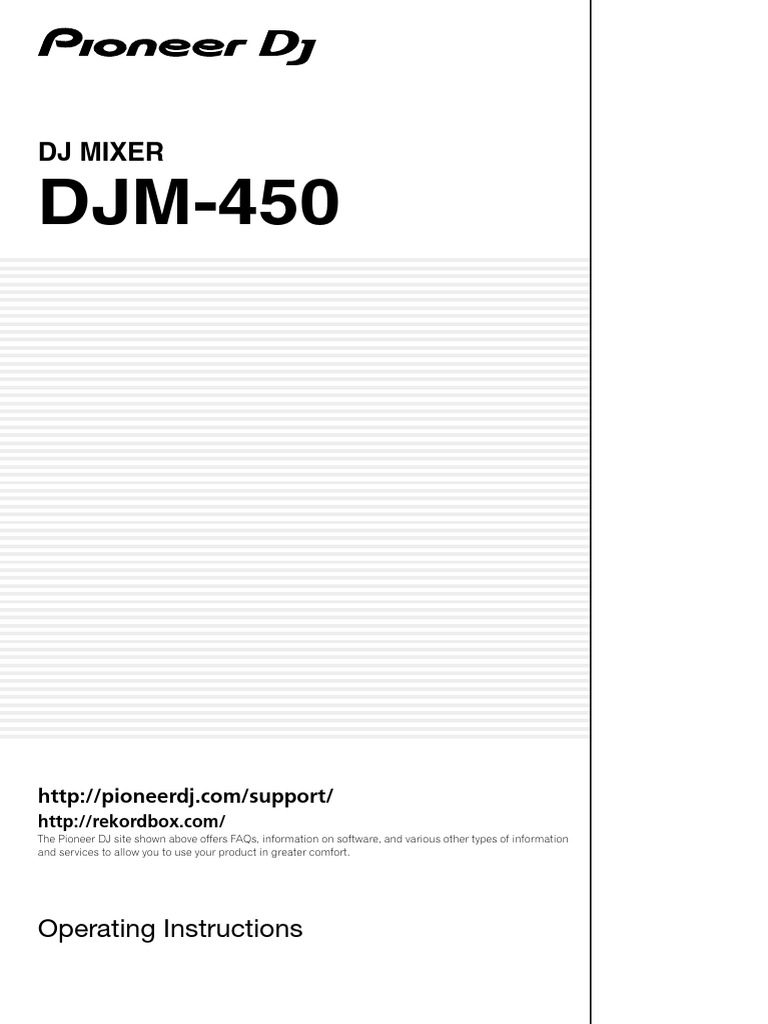 DJM-450 Manual EN | PDF | Disc Jockey | Headphones