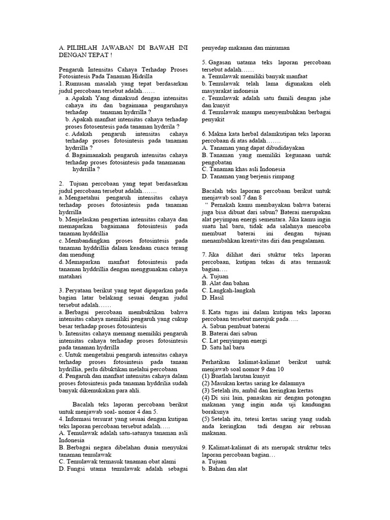 Soal SMP Windi 2021 | PDF