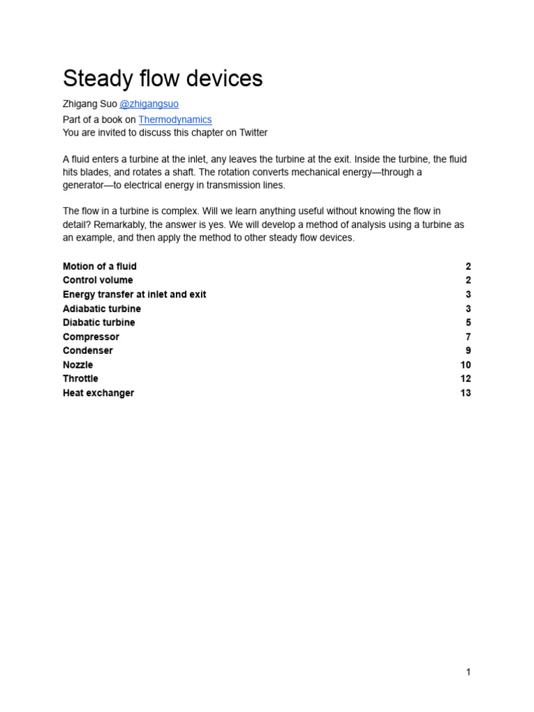 23 Steady Flow Devices | PDF | Entropy | Temperature