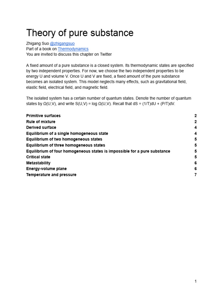 Thermodynamics of Pure Substances | PDF | Thermodynamic Equilibrium ...