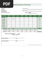 Timesheet Compliance DECK For Employees | PDF | Payroll | Employment