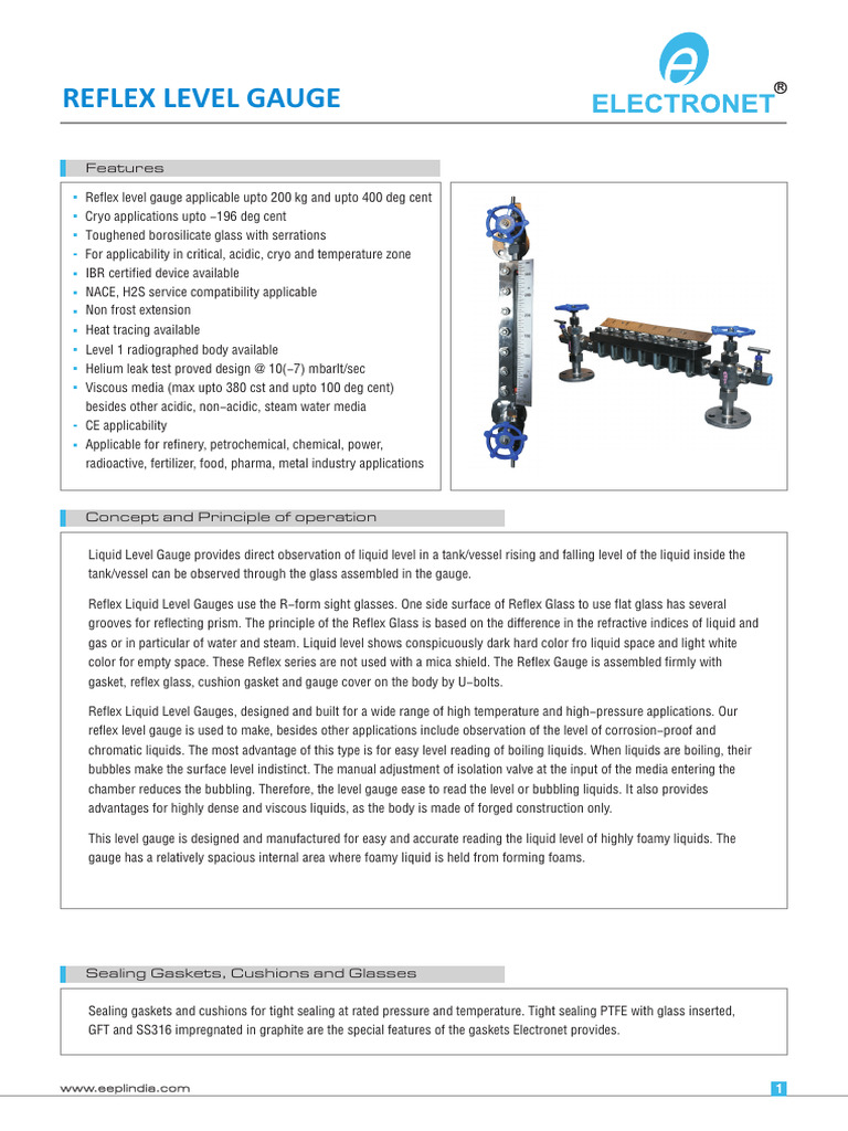 Reflex Type Guage Glass | PDF | Liquids | Valve