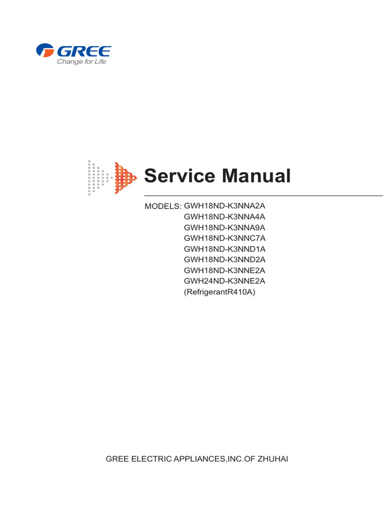 Gree Standard Standard Plus 18-24 Technical Manual Eng | PDF