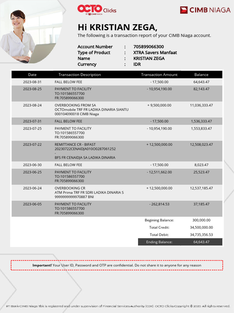 Casa Statement 230918155618945 | PDF | Payments | Business