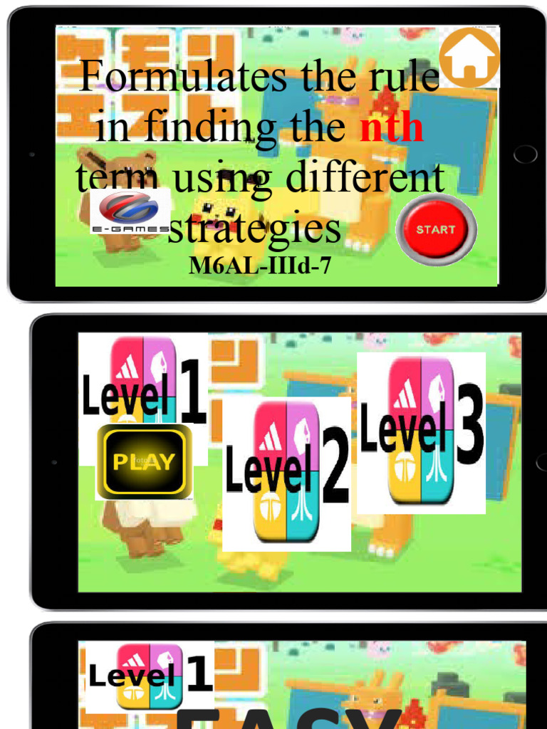 Formulates The Rule in Finding The NTH Term Using Different Strategies ...