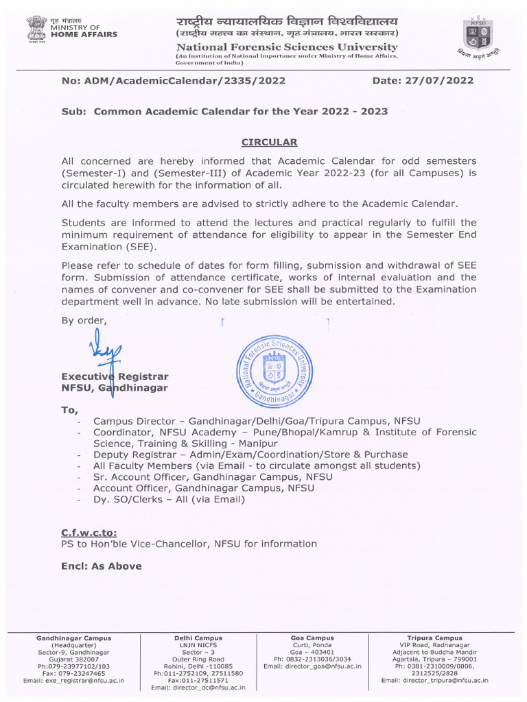 NFSU Document Most Important | PDF