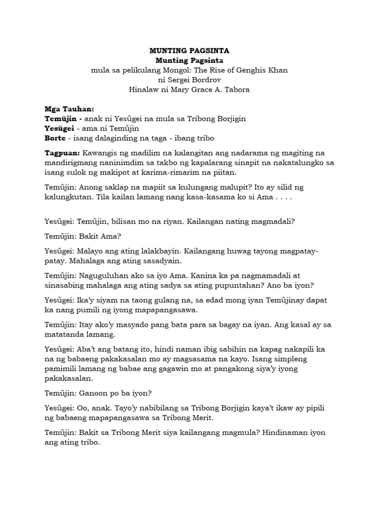 Filipino DEAR g9 | PDF