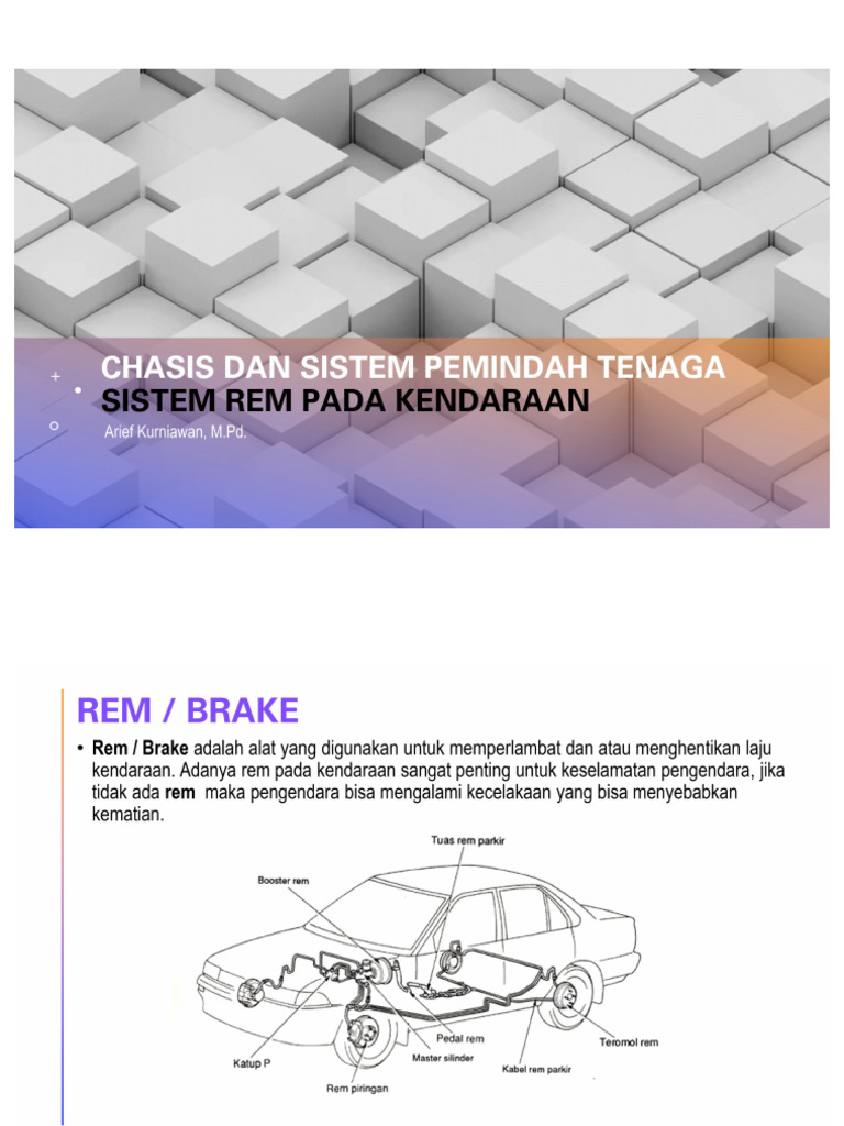 Sistem Rem Pada Kendaraan Ringan 1 | PDF