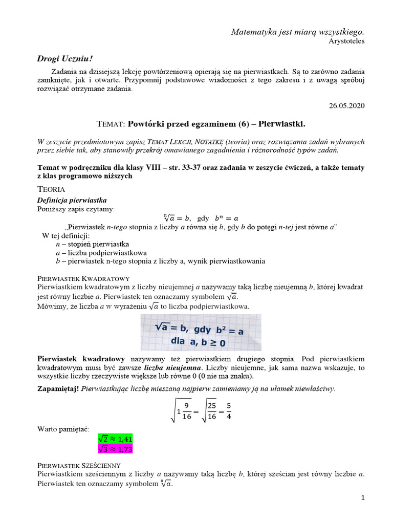 matematyka_klasa_8_lekcja_26 | PDF