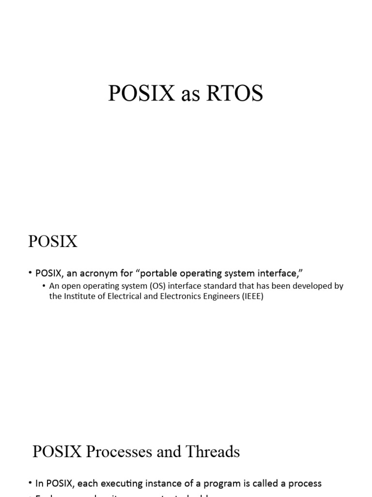 Posix | PDF | Scheduling (Computing) | Process (Computing)