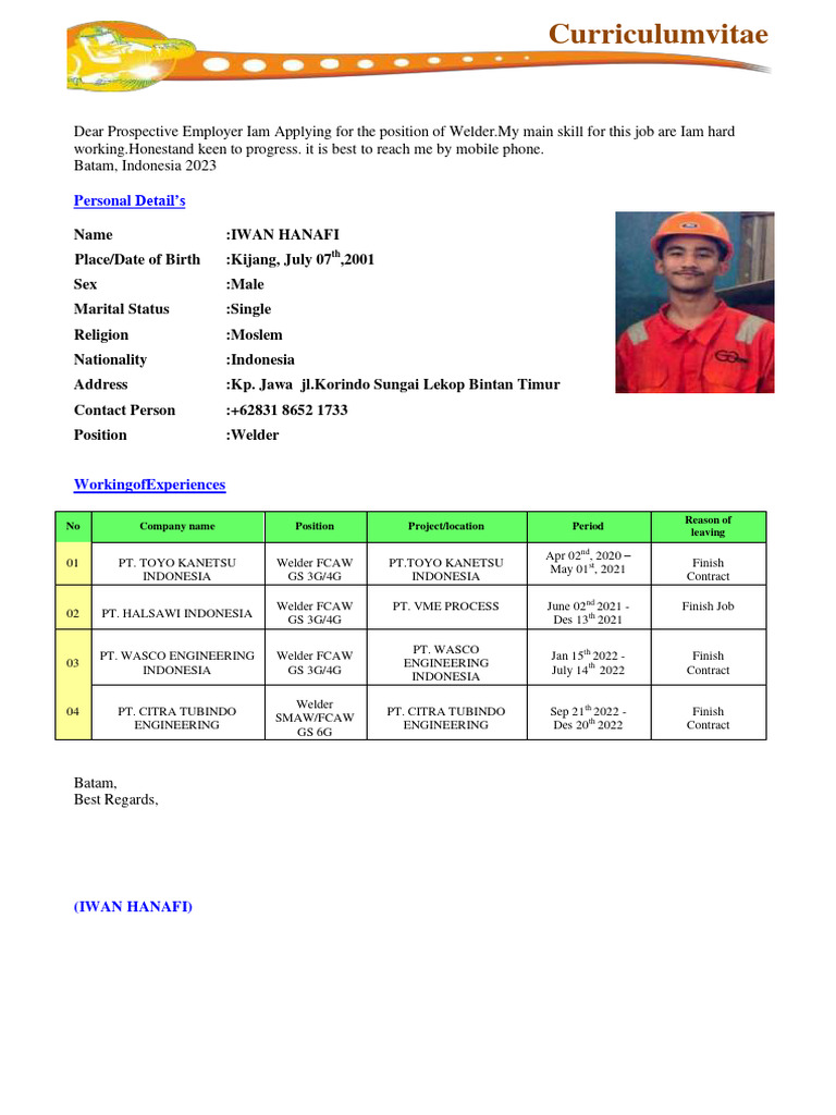 CV - Iwan Hanafi New | PDF