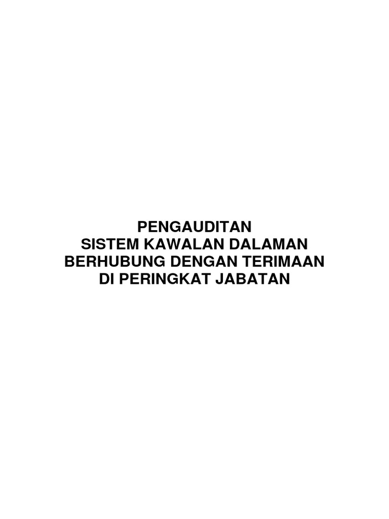 3 - Sistem Kawalan Dalaman Terimaan | PDF