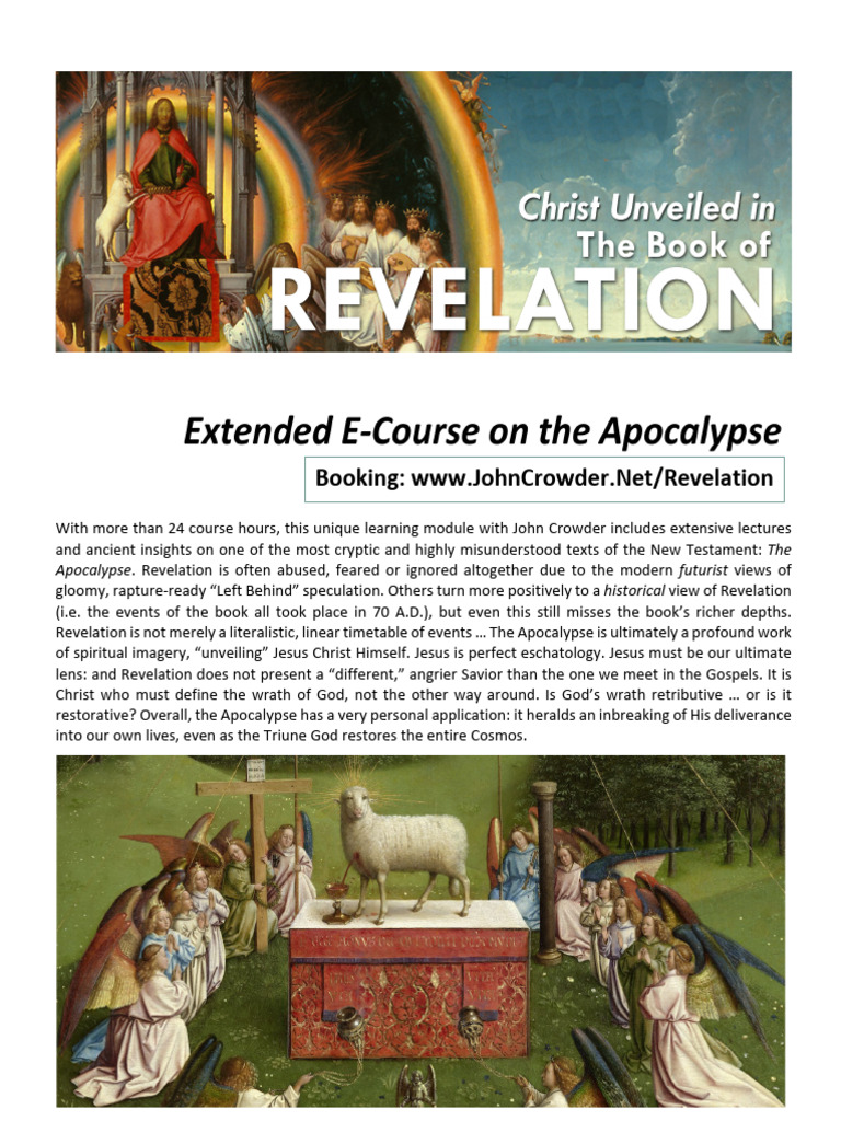 Revelation Course Brochure | PDF | Book Of Revelation | Religious ...