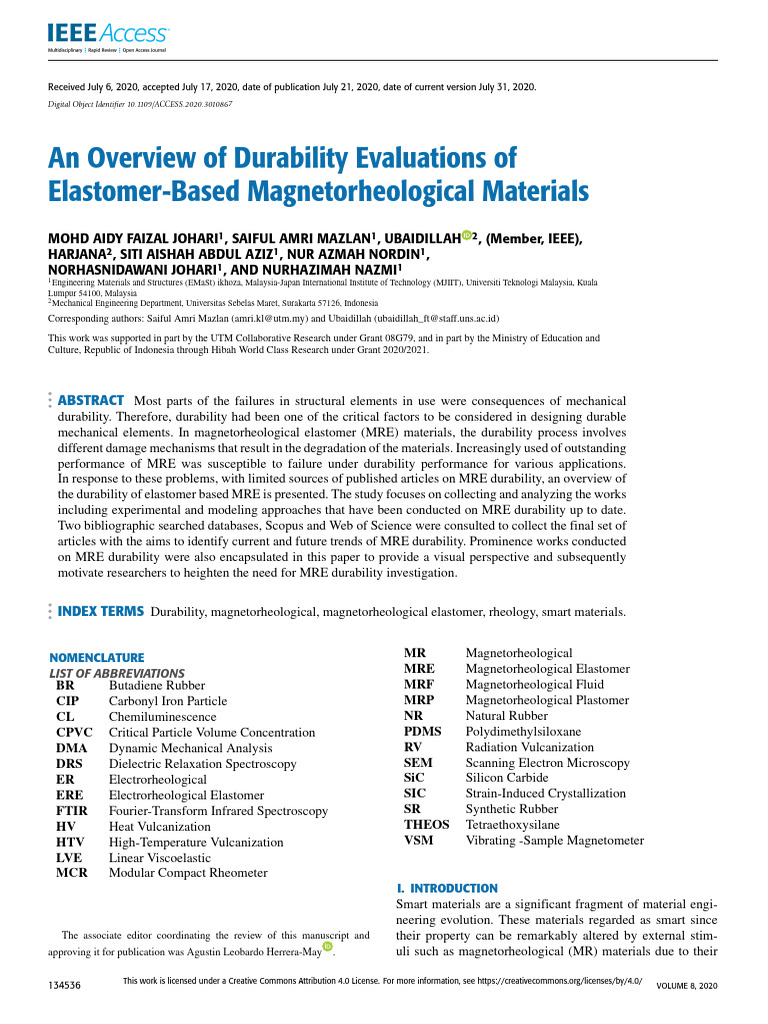 An Overview of Durability Evaluations of Elastomer-Based ...