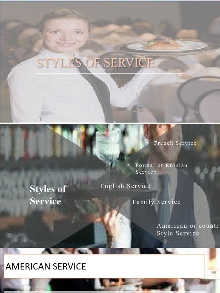 Service Styles Presentation - 3 | PDF | Waiting Staff | Tableware