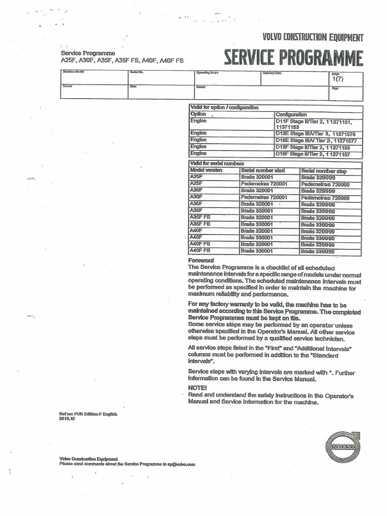 Volvo RSG | PDF