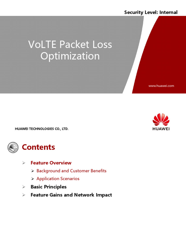 VoLTE Packet Loss Optimization | PDF | Lte (Telecommunication) | Information And Communications ...
