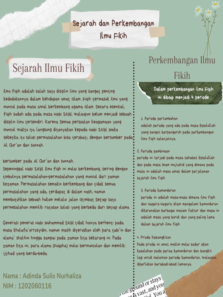 Adinda Sulis Nurhaliza - 1202060116 - Skema Sejarah Dan Perkembangan Ilmu Fikih | PDF