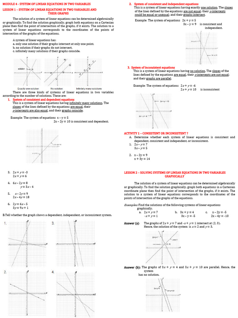 Module 4 Lecture | PDF | Equations | System Of Linear Equations