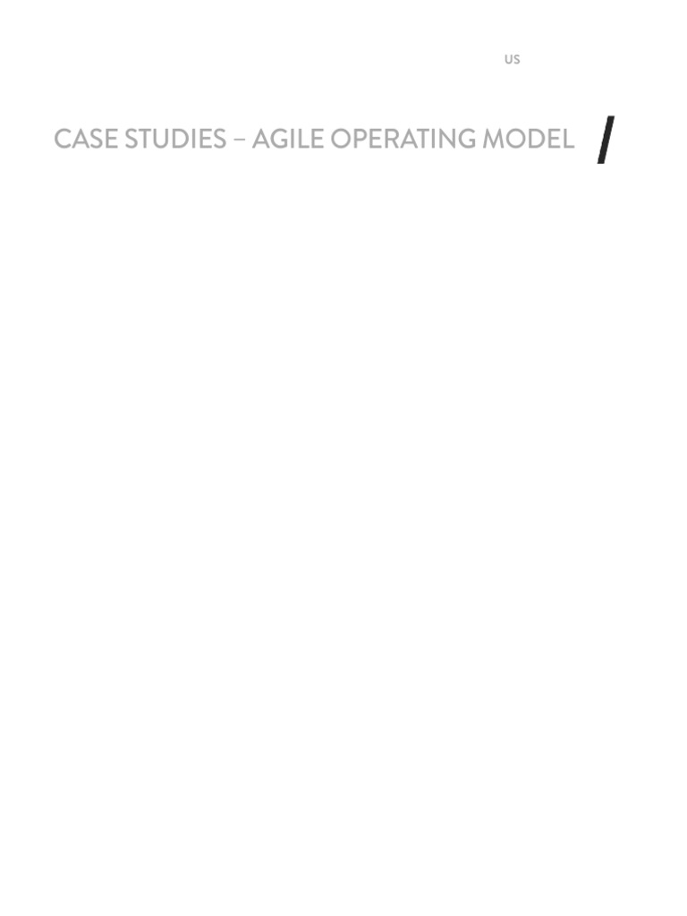 Case Studies - Agile Operating Model - ADAPTOVATE | PDF | Agile Software Development | Business