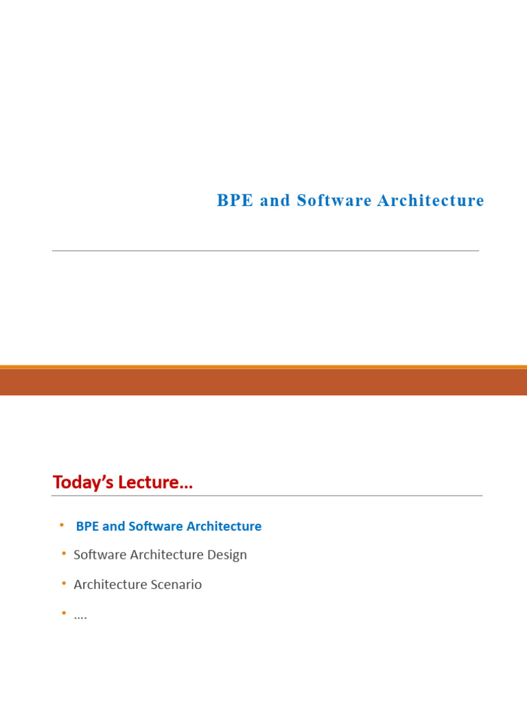 W12. BPE and Software Architecture | PDF | Client–Server Model | Business Process