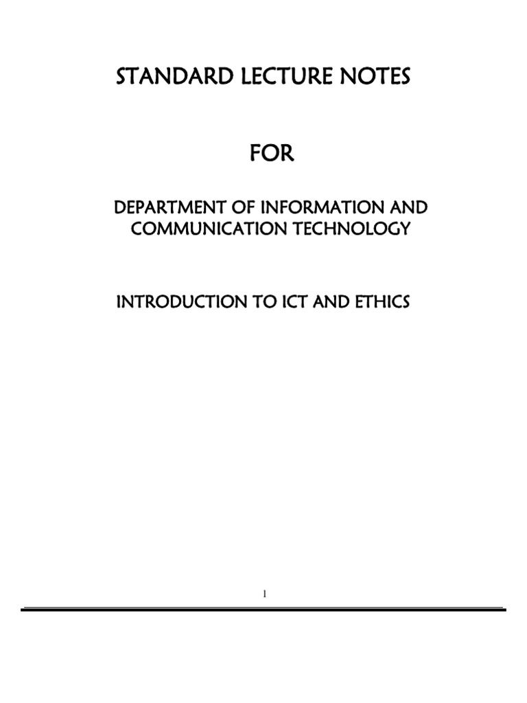 Introduction To Ict Notes Download Free Pdf Computer Keyboard Personal Digital Assistant