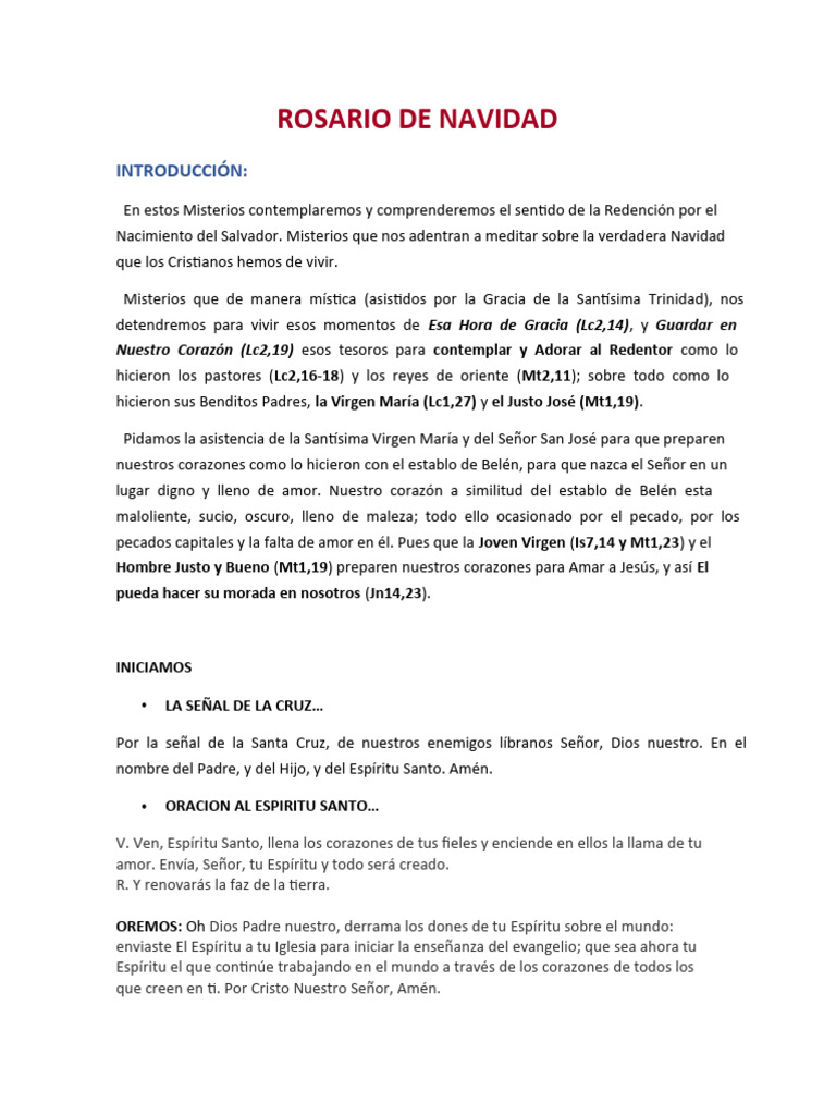 Rosario de Navidad 2 | PDF | María, madre de Jesús | eucaristía