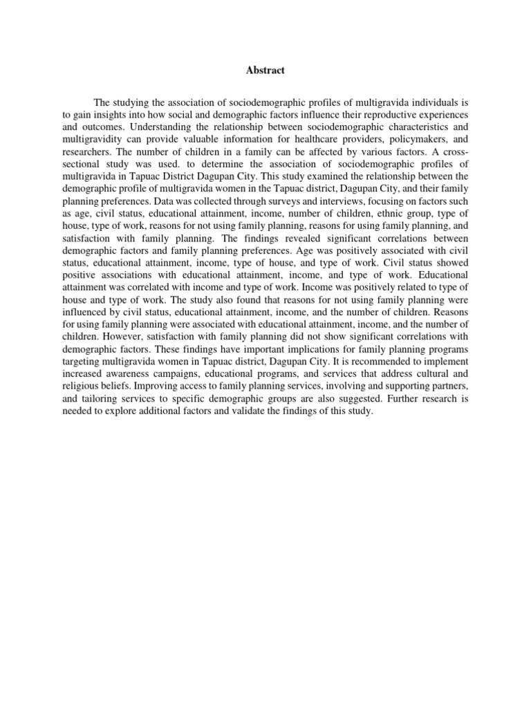 Ob Research (Corrections After Final Defense) | PDF | Survey ...