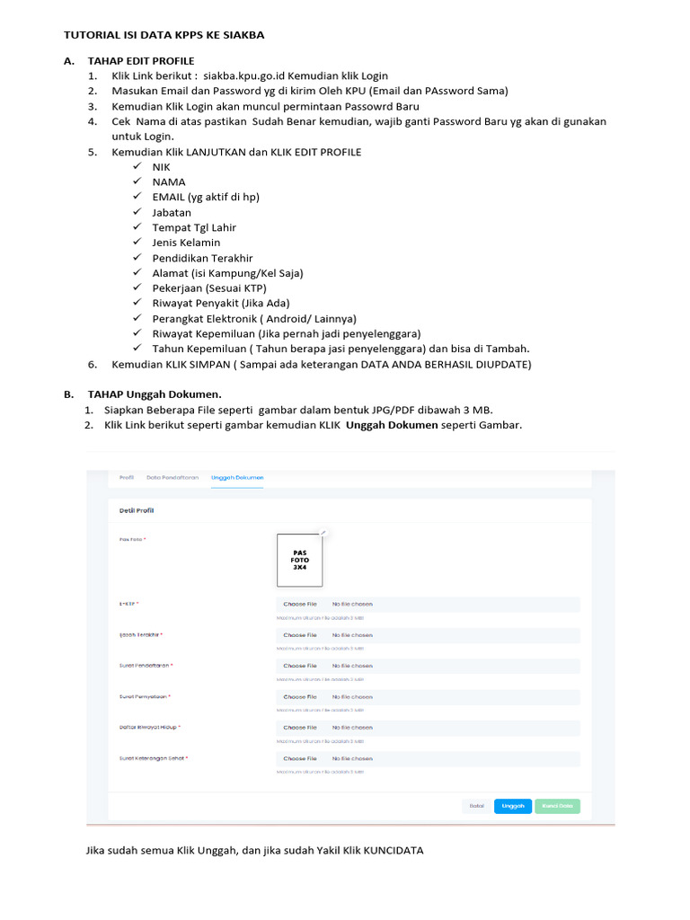 Tutorial Isi Data KPPS Ke Siakba | PDF | Karier & Perkembangan