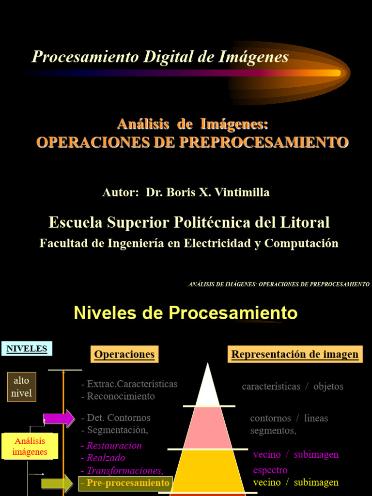 Preprocesamiento de Imágenes | PDF | Segmentación de imagen | Puerta lógica