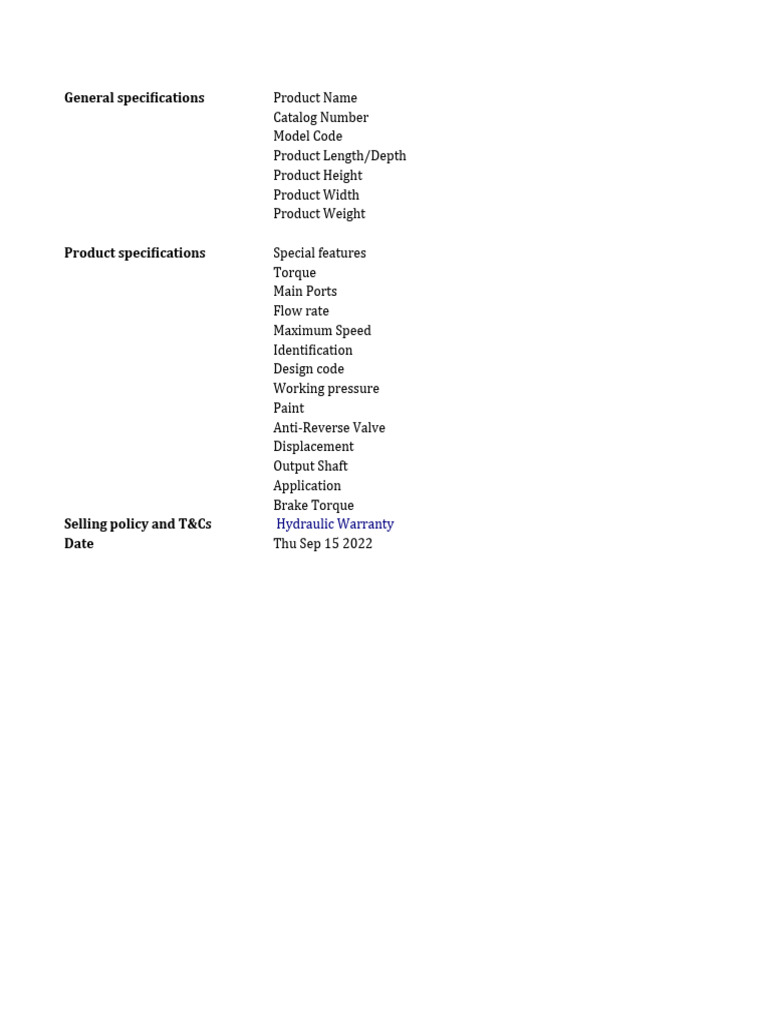 Specifications Engine | PDF