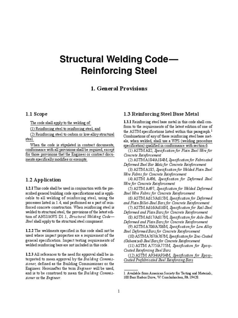 Structural Welding D1.4 | Structural Steel | Welding