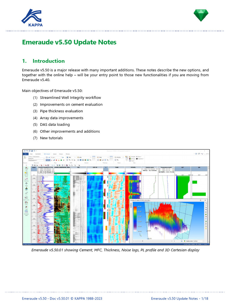 Emeraude v5.50.01 Update Notes | PDF | Standard Deviation | Calibration